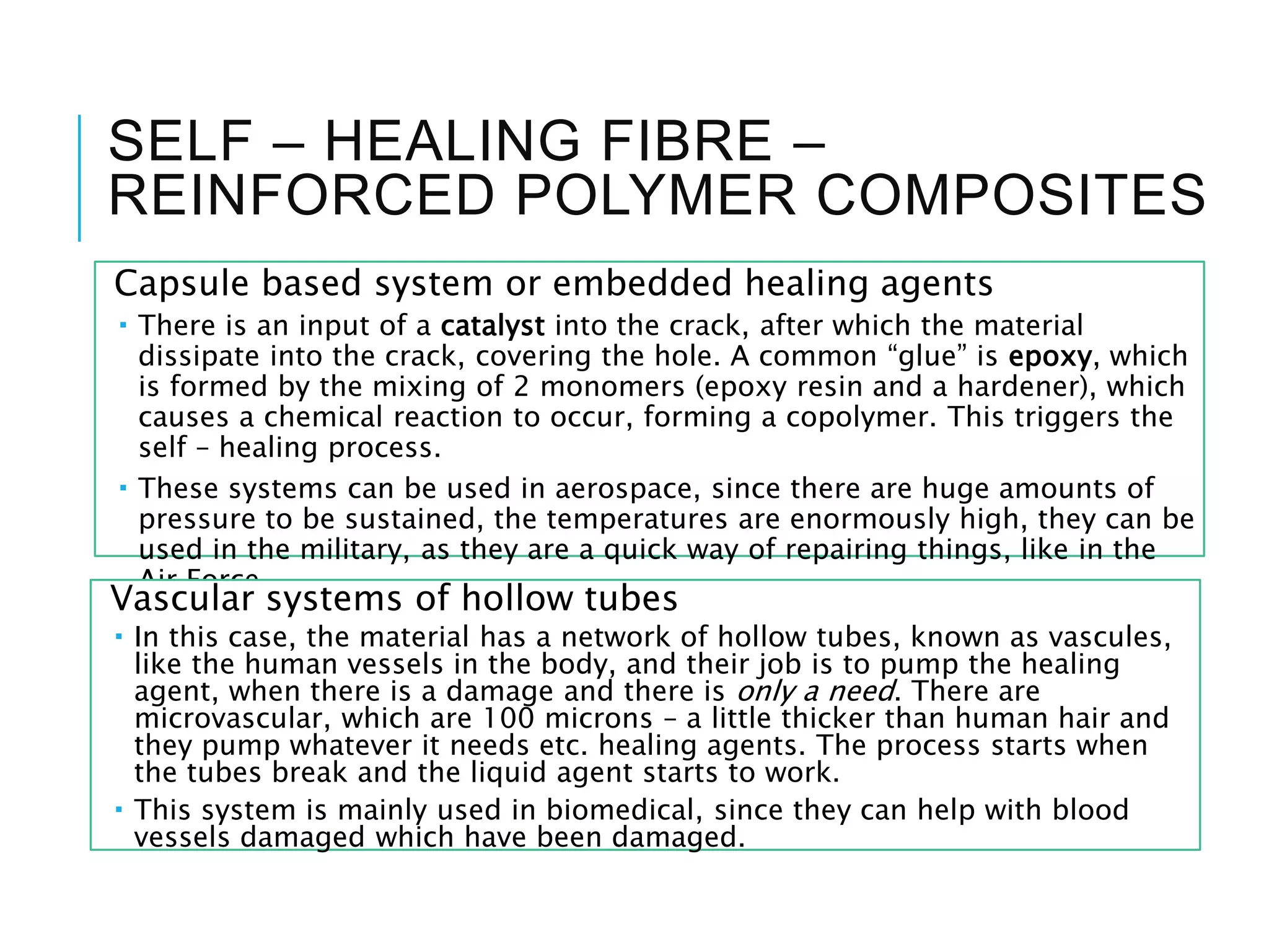 Self - healing materials | PPTX