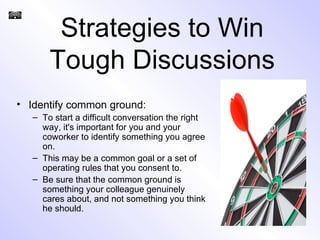 Strategies to Win Tough Discussions | PPT