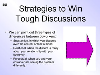 Strategies to Win Tough Discussions | PPT