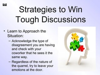 Strategies to Win Tough Discussions | PPT
