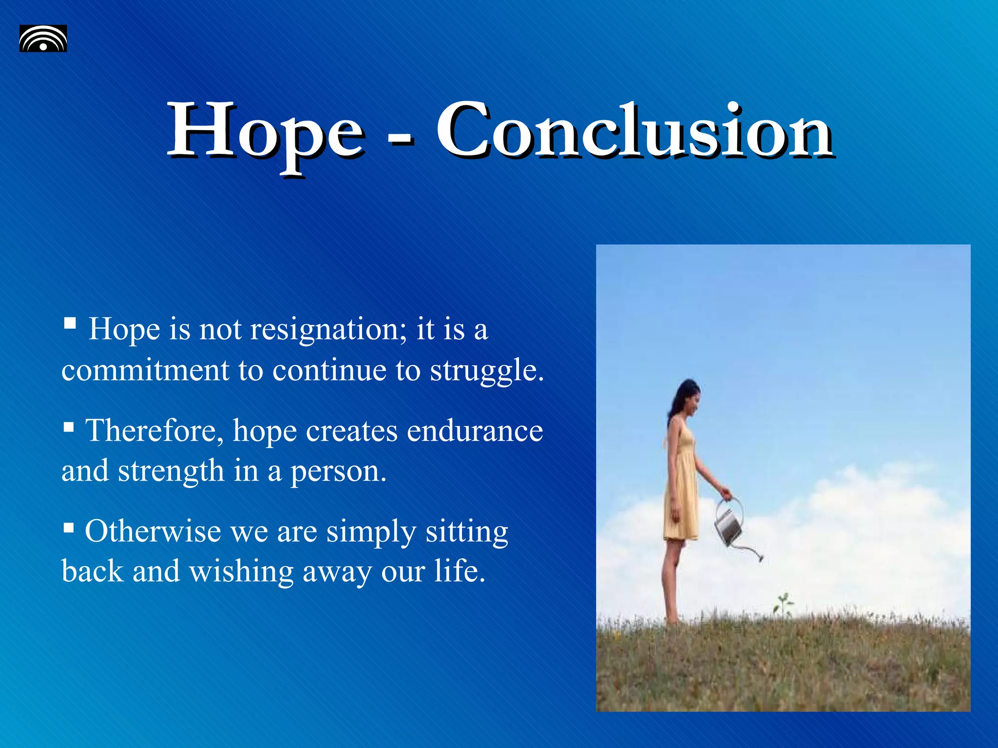 Hope - Main Life Aspects | PPT