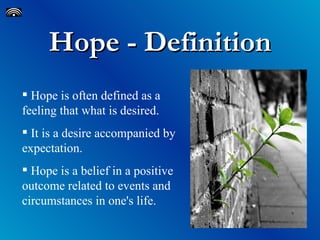 Hope - Main Life Aspects | PPT