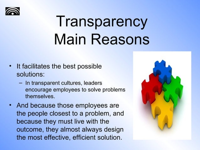 Transparency Inside our Company | PPT