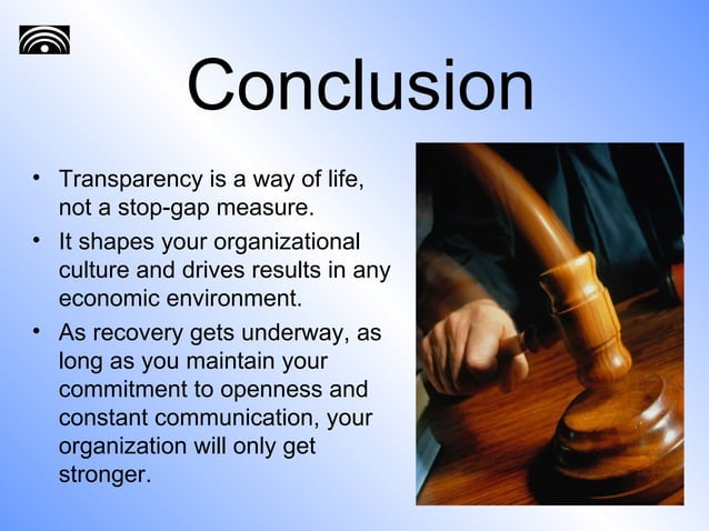 Transparency Inside our Company | PPT