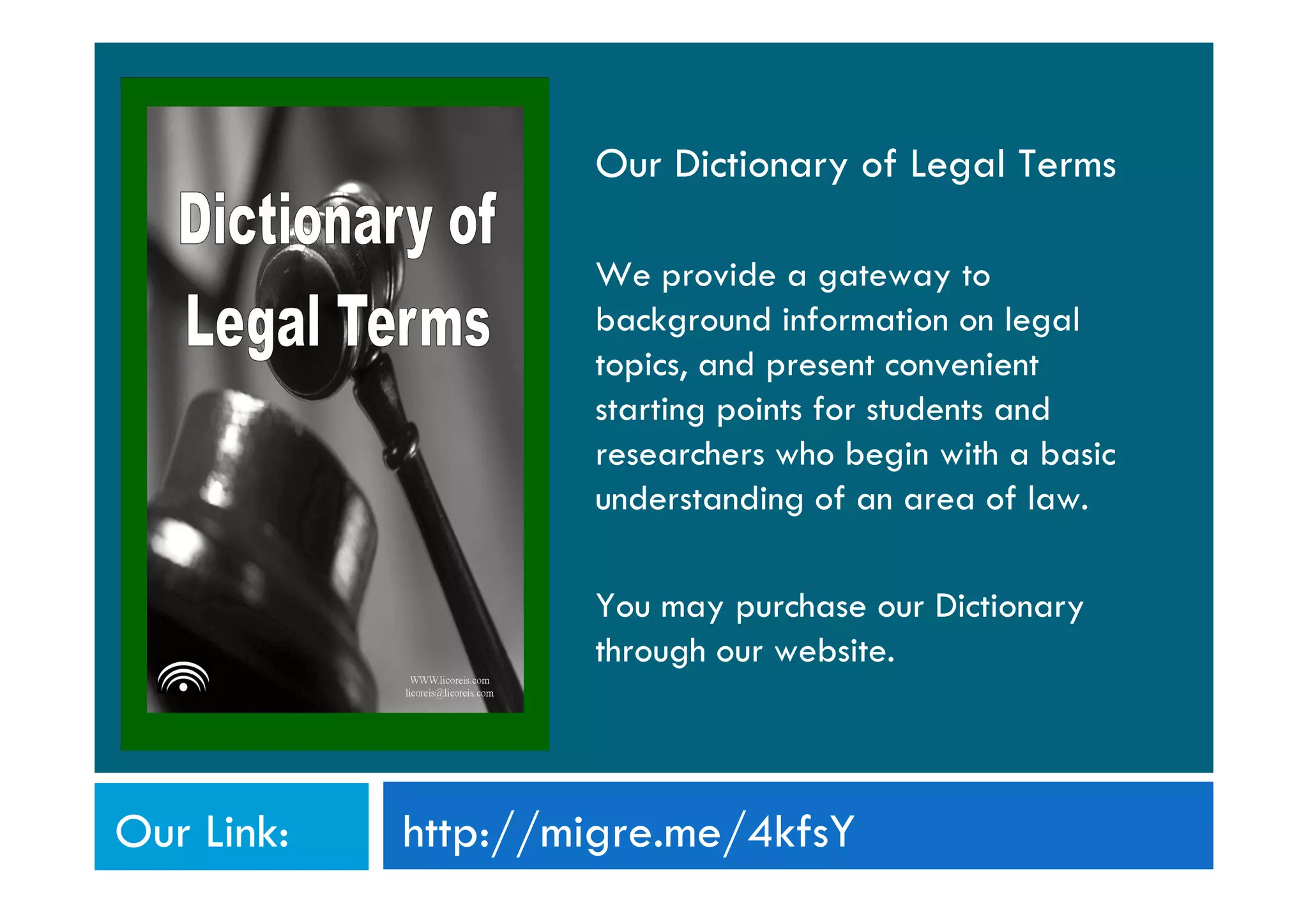 Dictionary of legal terms | PDF