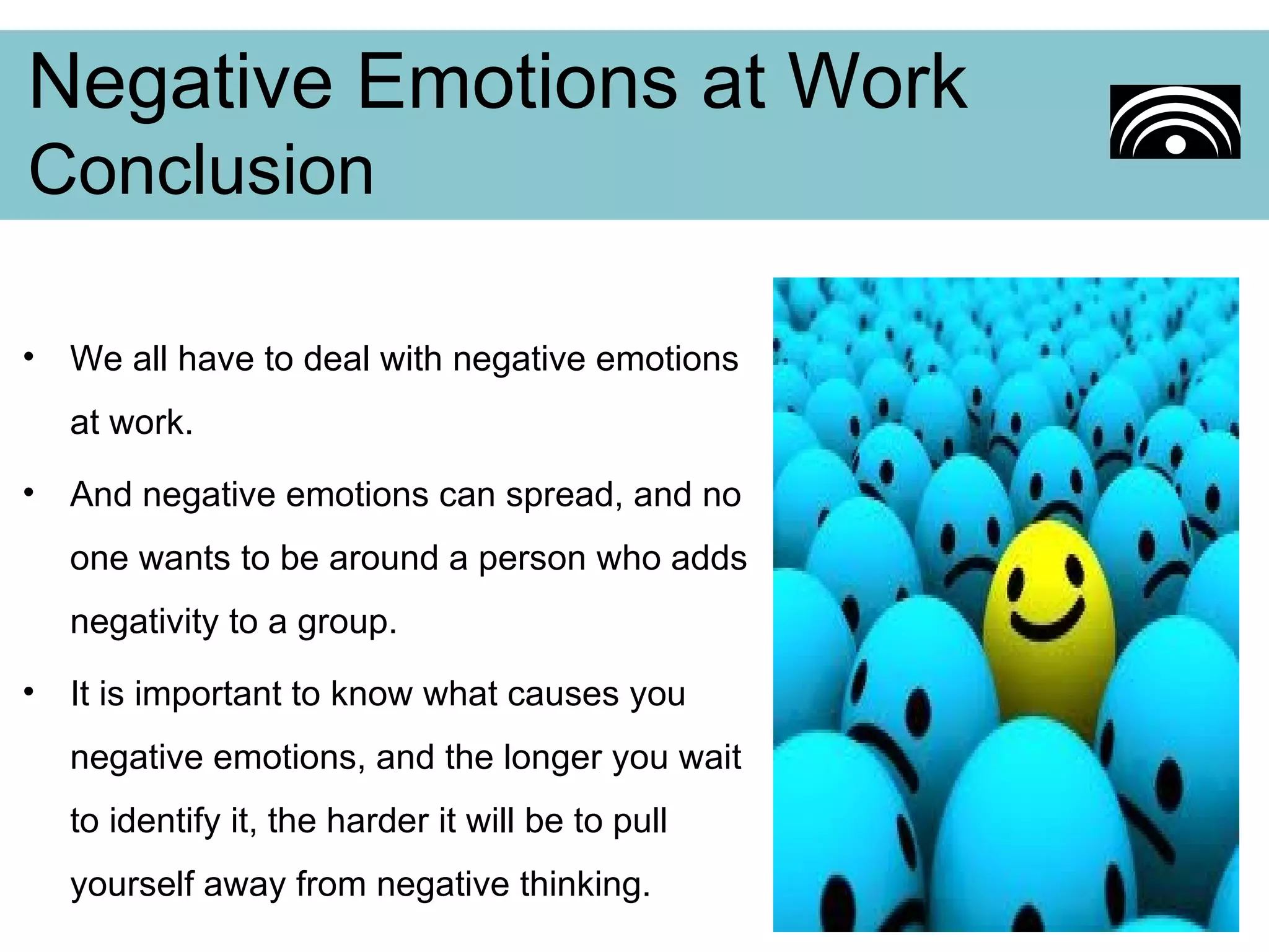 Negative Emotions at Work | PPT