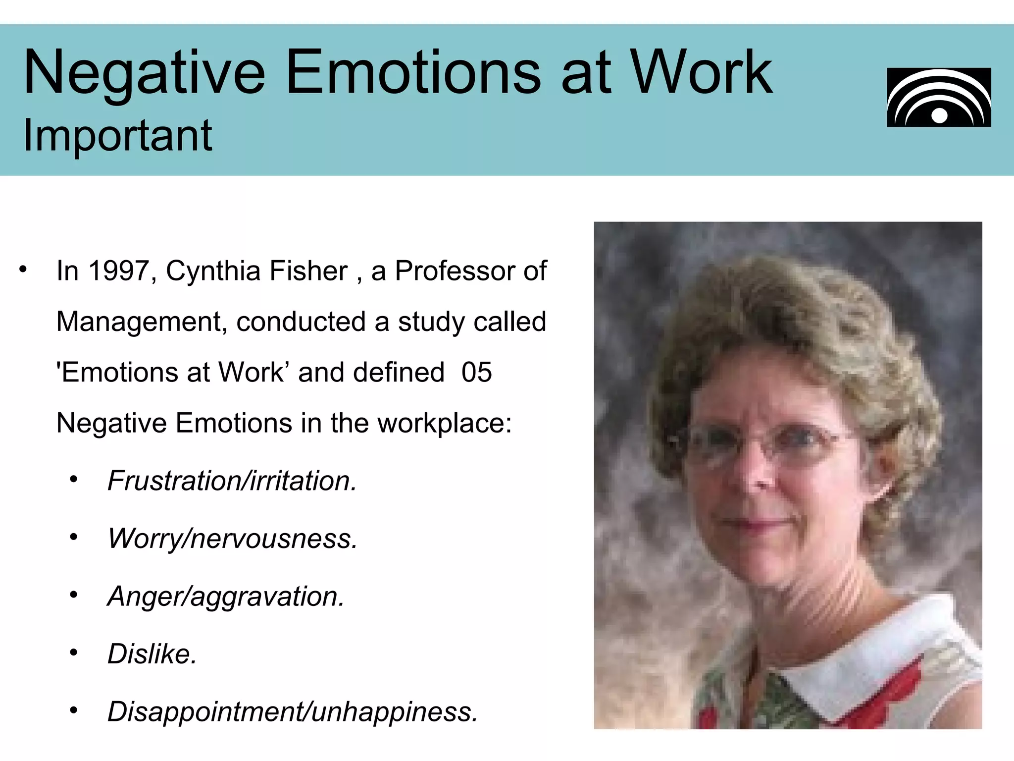 Negative Emotions at Work | PPT