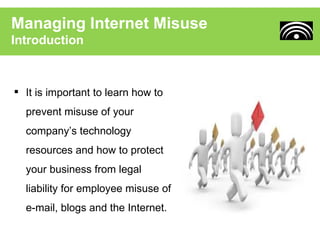 Internet Misuse inside the Company | PPT
