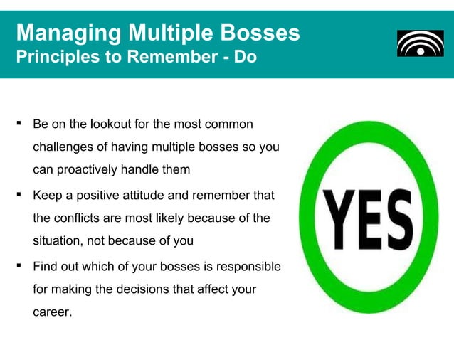 Managing Multiple Bosses - Main Aspects | PPT | Email | Internet