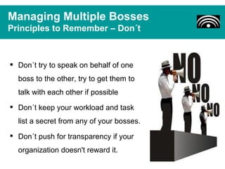 Managing Multiple Bosses - Main Aspects | PPT
