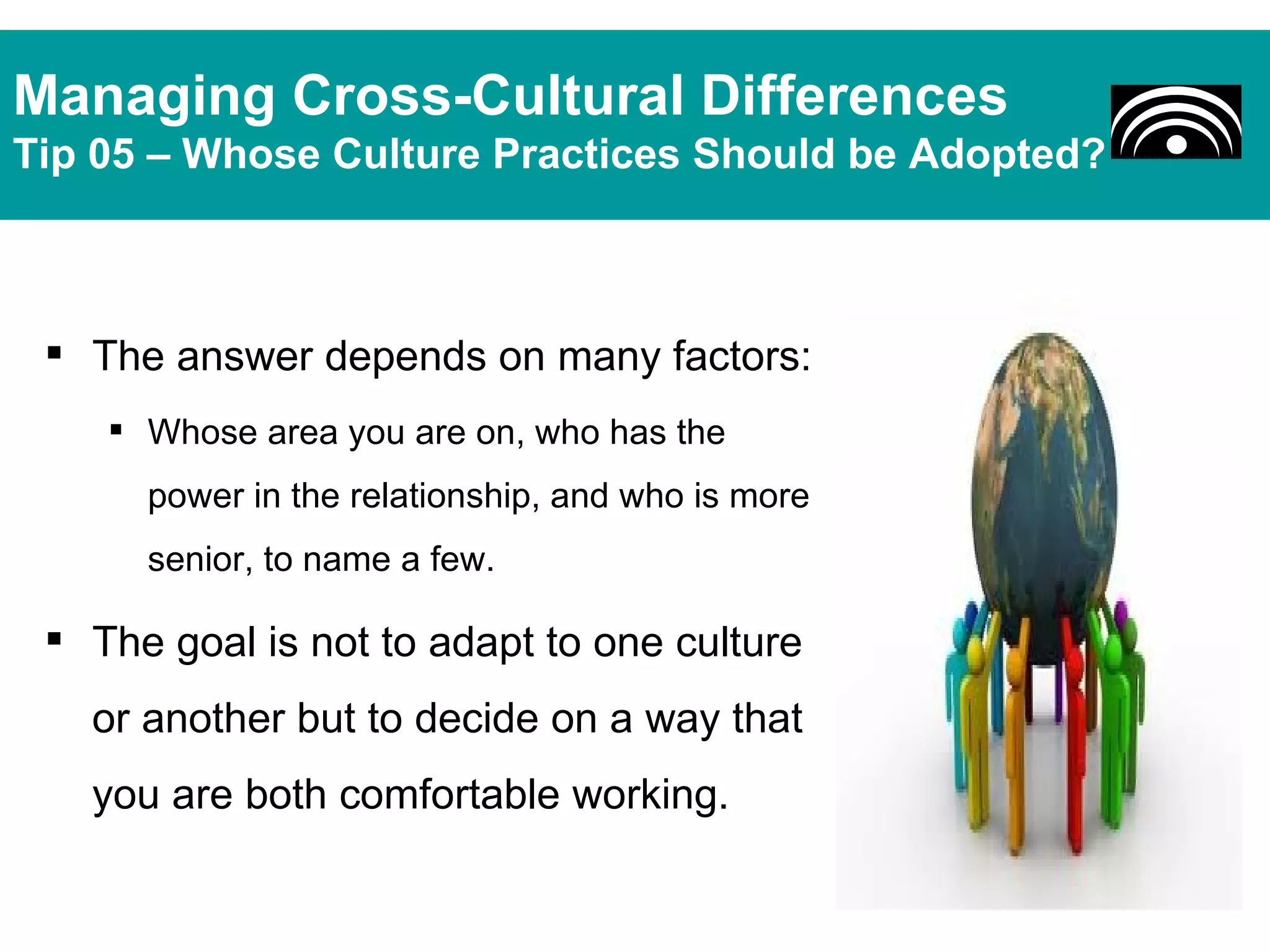 Managing cross-cultural differences in a multinational company | PPT