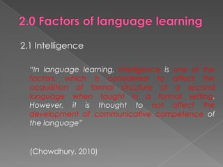 Task 4_Week 5 - Factors affecting language learning | PPT