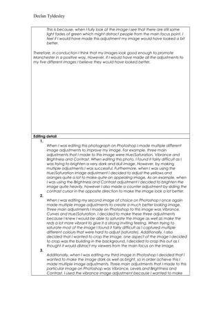 Task 4 Final Images Review Work Sheet Landscape | PDF