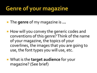 Magazine production proposal | PPTX