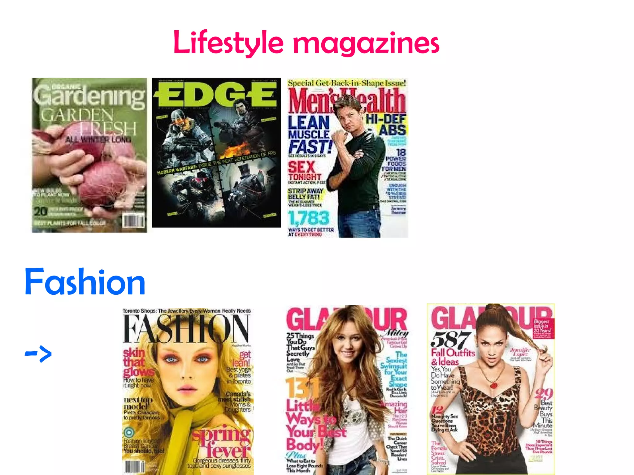 Task 4 magazine types | PPT