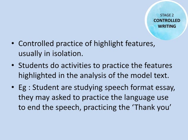 Task 4 Stages of Product Approach in Writing Process | PPTX