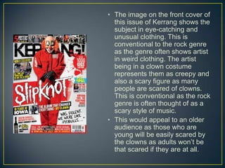 Task 4 – representation in rock magazines | PPTX