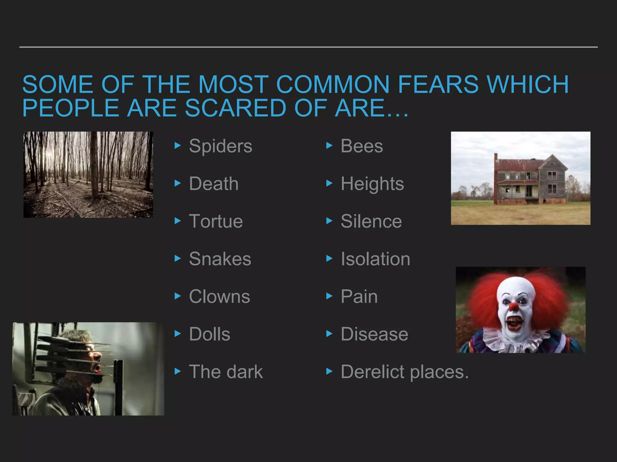 Horror Films: Representation and Fear Analysis. | PPTX