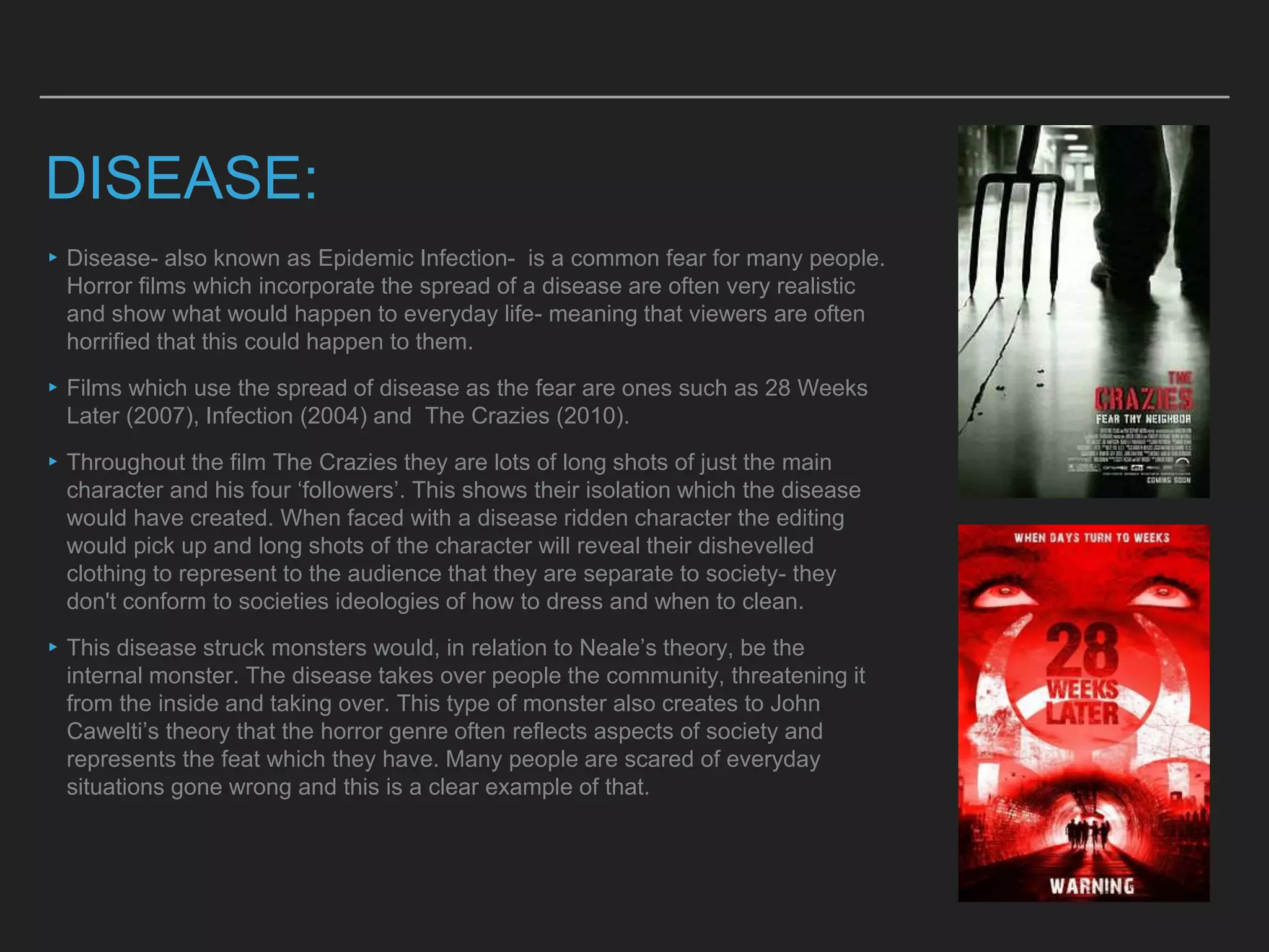 Horror Films: Representation and Fear Analysis. | PPTX