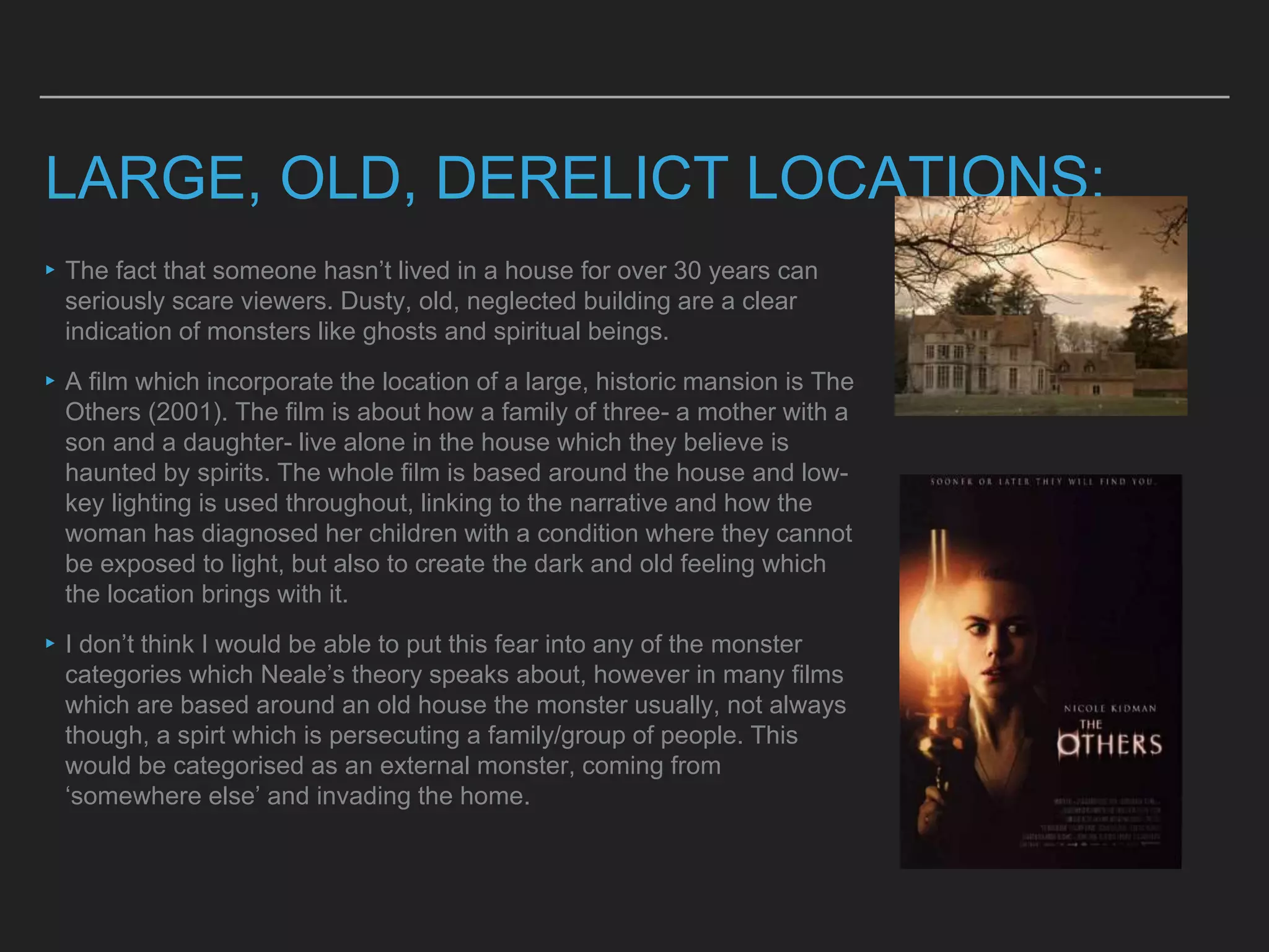 Horror Films: Representation and Fear Analysis. | PPTX