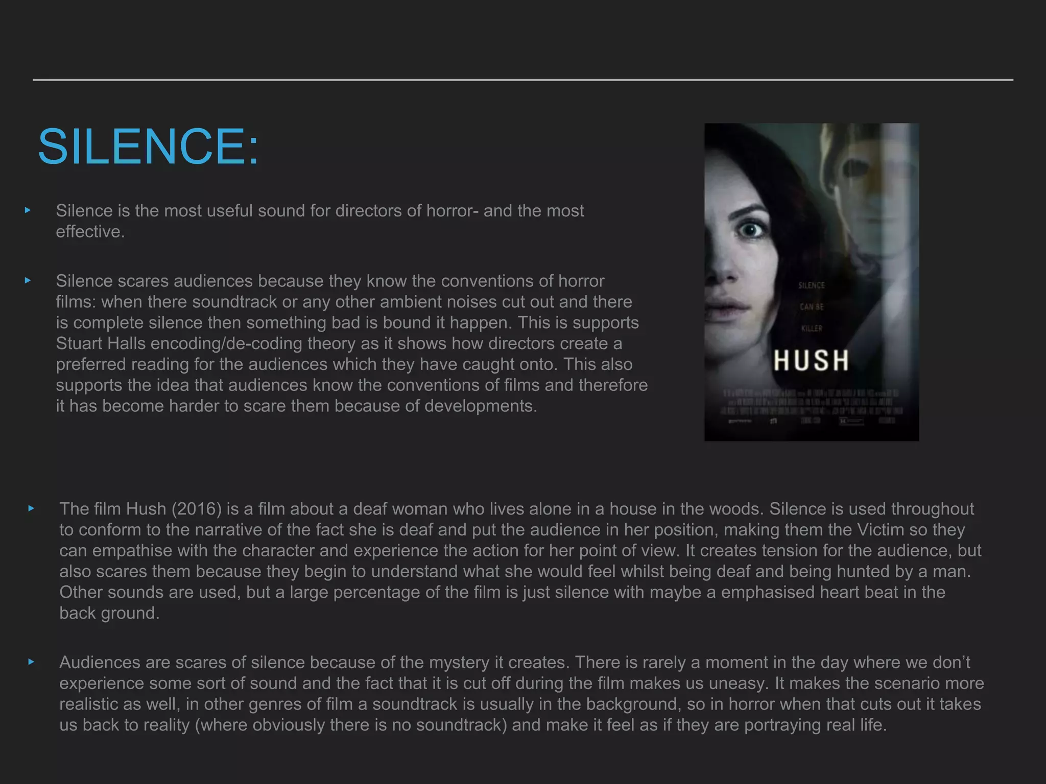 Horror Films: Representation and Fear Analysis. | PPT