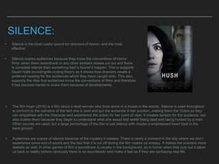 Horror Films: Representation and Fear Analysis. | PPTX