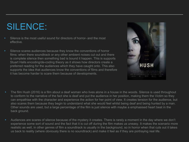 Horror Films: Representation and Fear Analysis. | PPTX