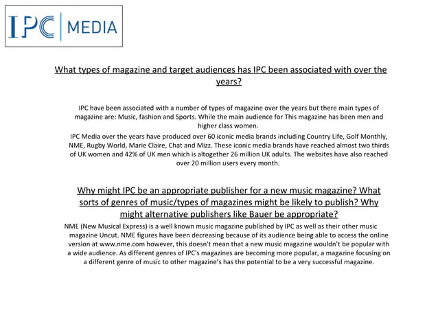 Task 4, research into music industries and institutions | PPT