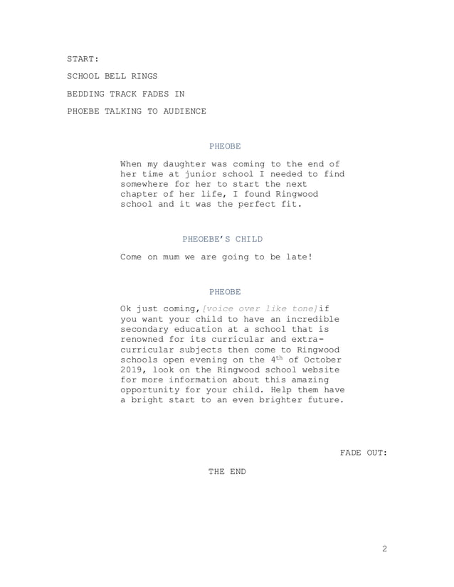 Task 4 year 7 script | PDF