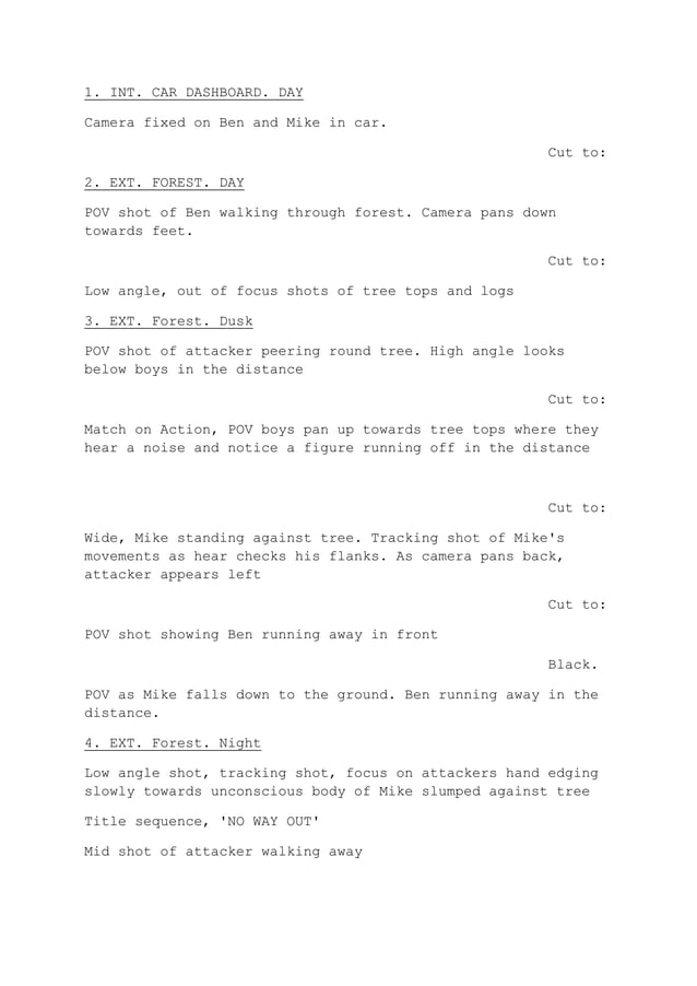 Task 5 shooting script | DOCX