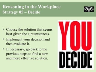 Reasoning in the Workplace | PPT