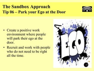 The Sandbox Approach - Improving our Working Environment | PPT | Email ...