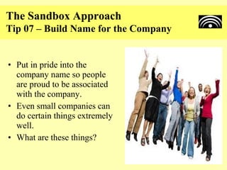 The Sandbox Approach - Improving our Working Environment | PPT