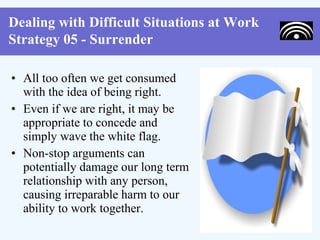 Dealing with difficult situations at work | PPT