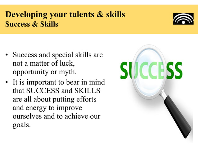 Developing your talents and skills | PPT