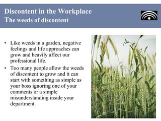 Discontent in the Workplace | PPT