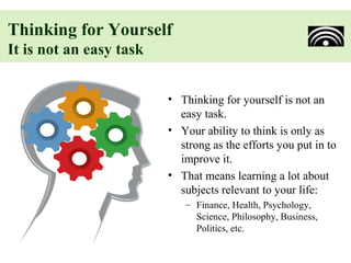 Thinking for Yourself | PPT