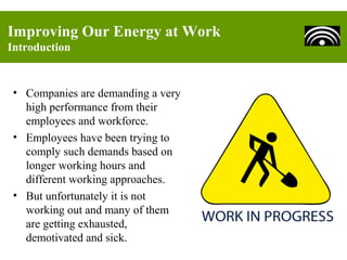Improving our energy at work | PPT