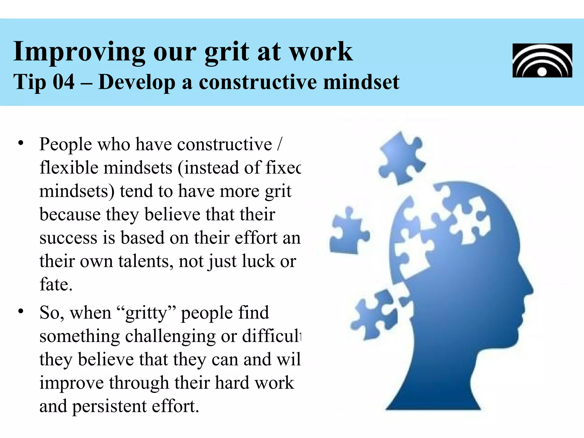 Improving your Grit at Work | PPT