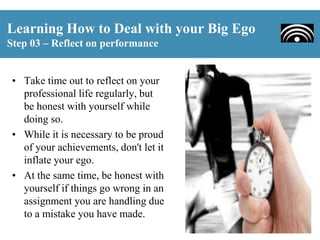 Learning how to deal with your big ego | PPTX