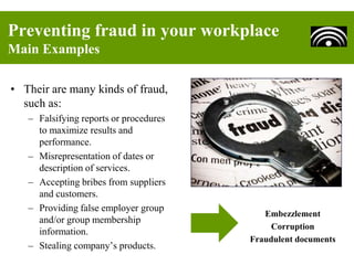 Preventing Fraud in your Workplace | PPTX