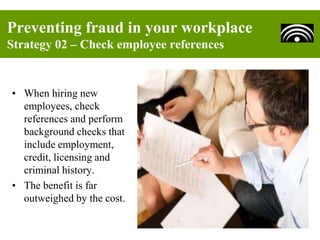 Preventing Fraud in your Workplace | PPTX