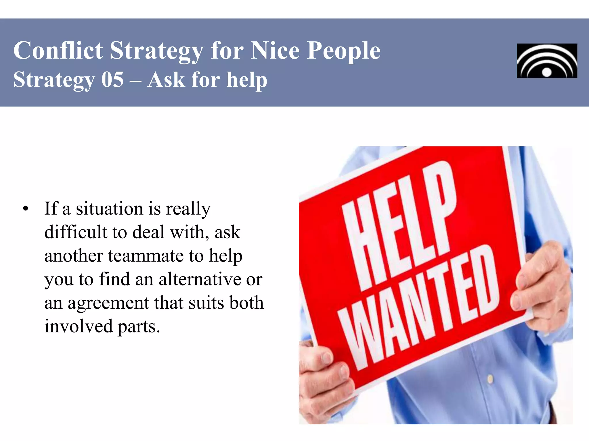 Conflict strategy for nice people | PPTX
