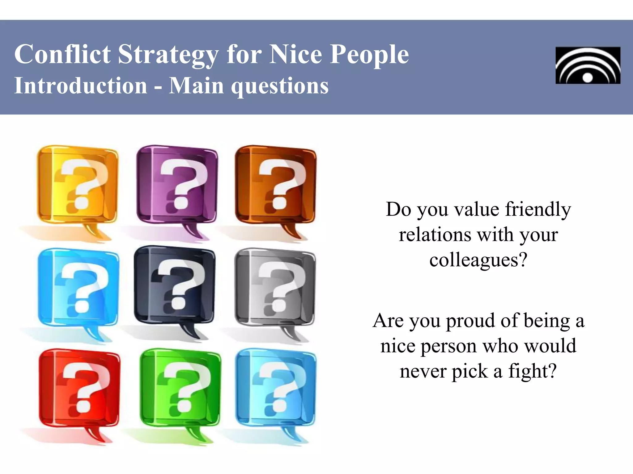 Conflict strategy for nice people | PPTX