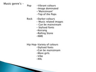Task 5 – music genre | PPTX | Hip Hop Music | Music