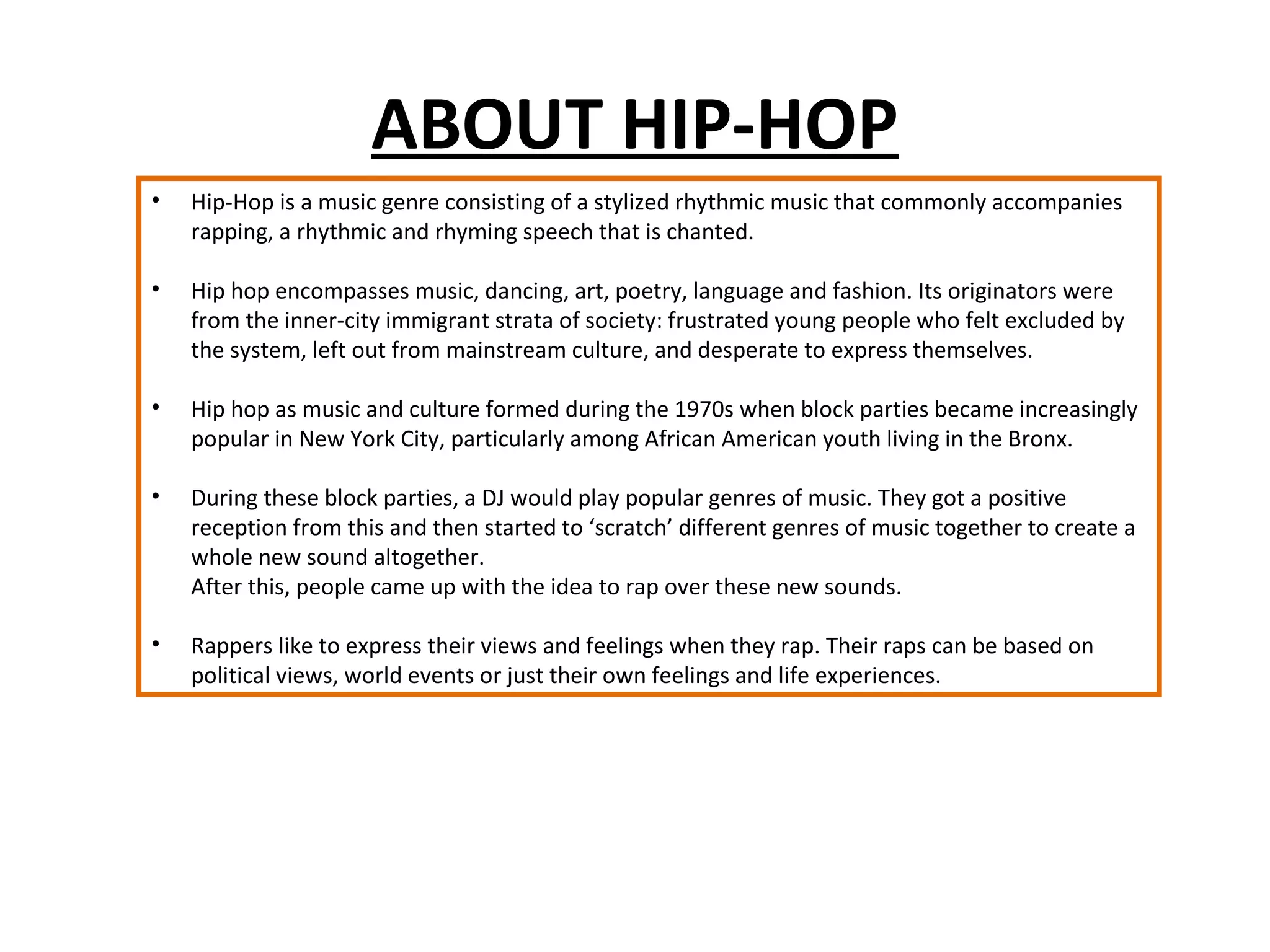About Hip-Hop | PPT