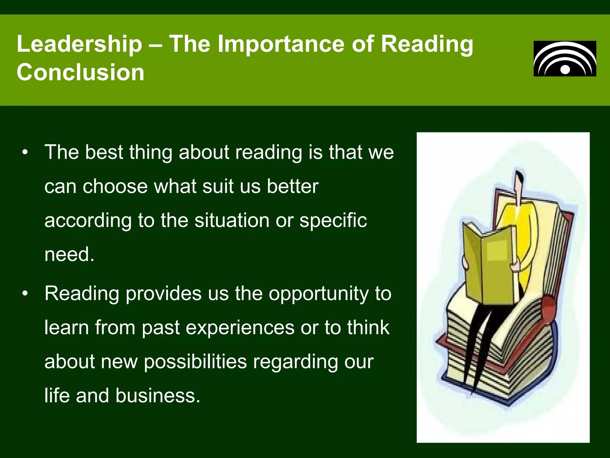 Leadership - The Importance of Reading | PPT