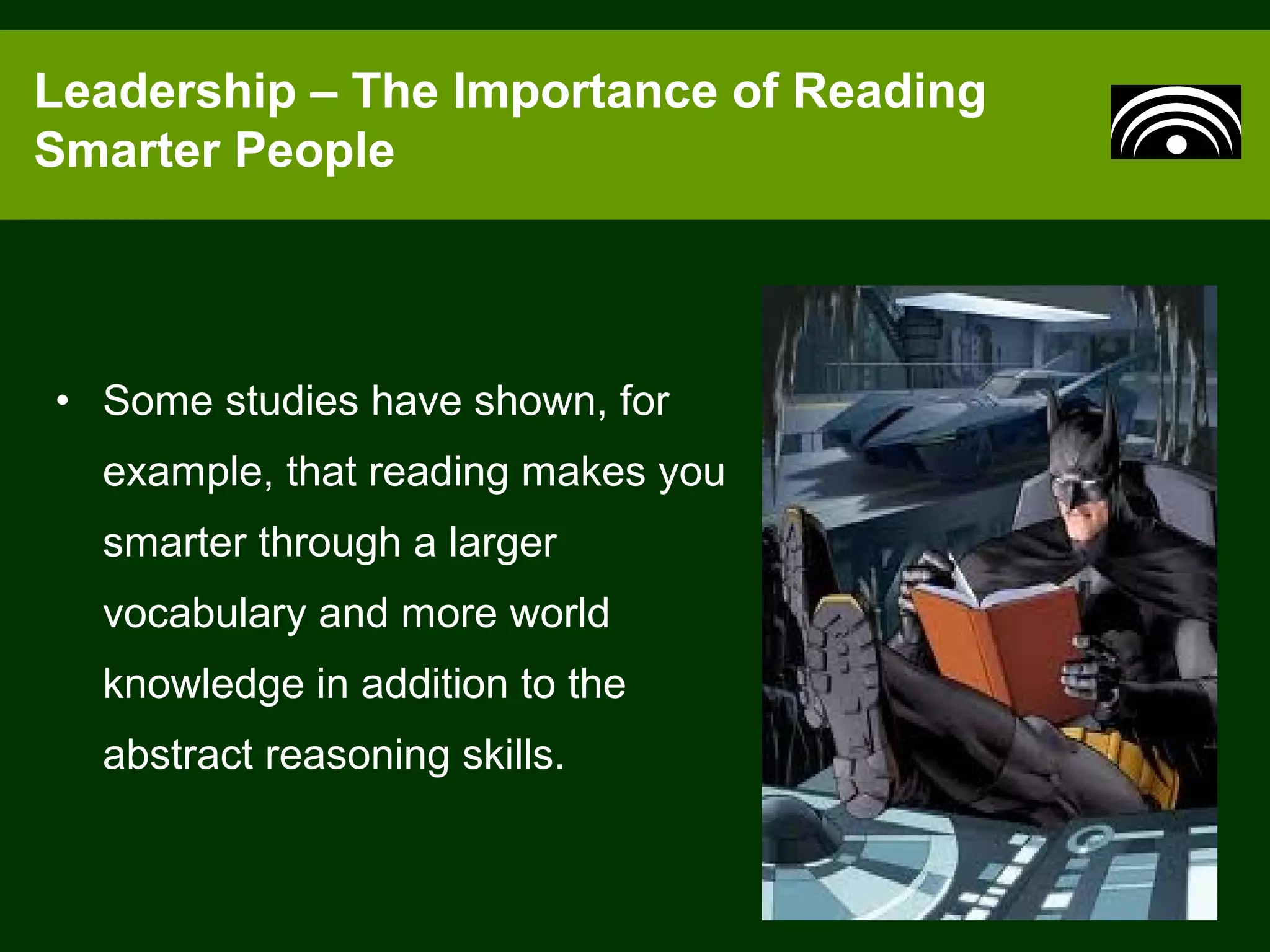 Leadership - The Importance of Reading | PPT