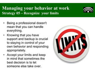 Managing your behavior at work | PPTX