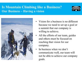 Is Mountain Climbing like a business? | PPTX